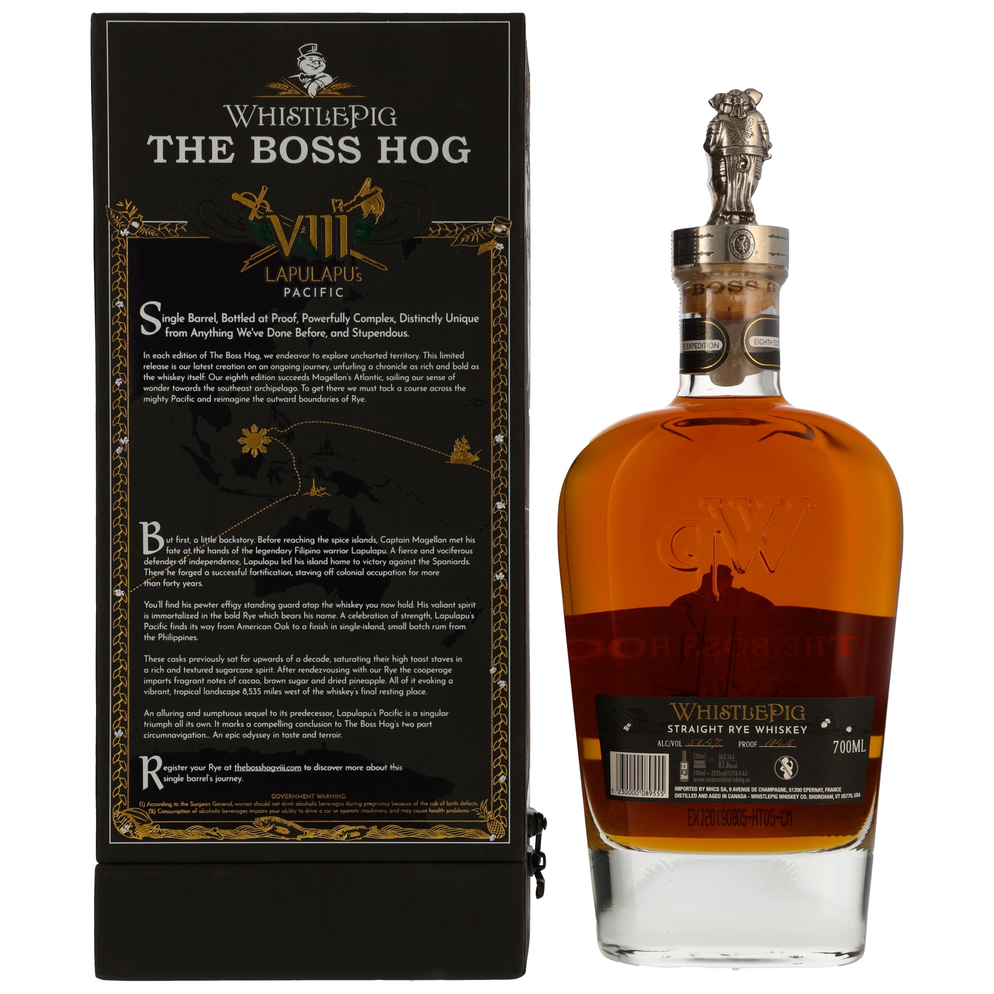 Whistlepig Straight Rye Whiskey – The Boss Hog VIII Barrel 89 2 ...
